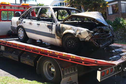 SunLive - Car blaze after transformer crash - The Bay's News First