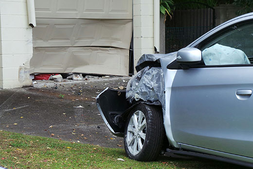 SunLive - Driver injured in garage crash - The Bay's News First