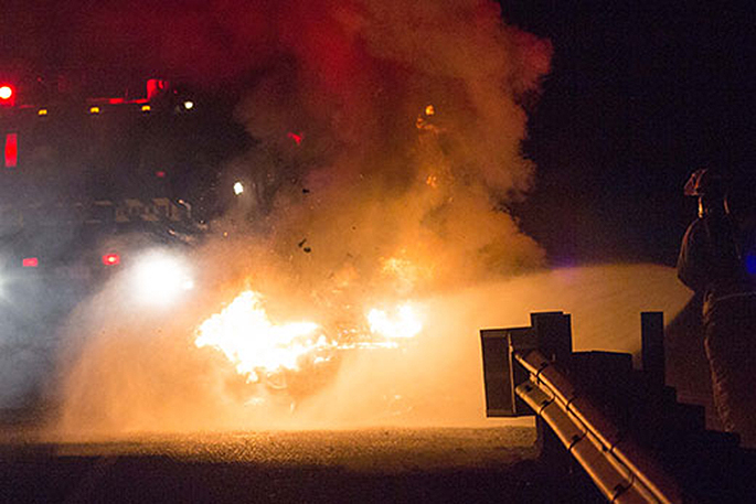 Sunlive Car Bursts Into Flames In Fatal Crash The Bay S News First