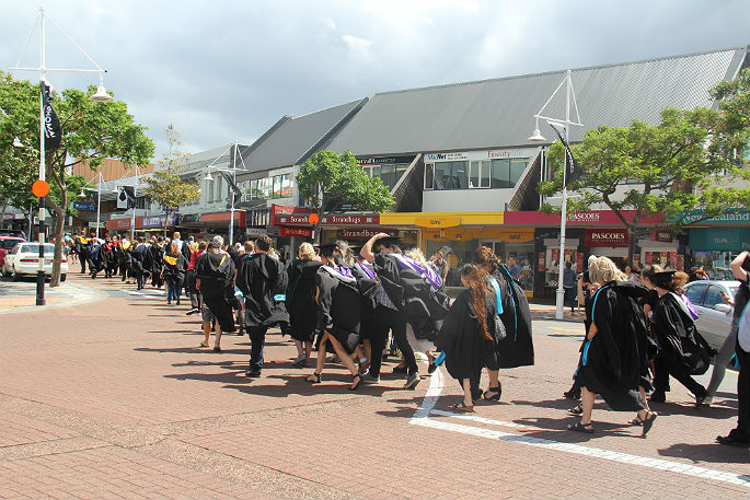 SunLive - Students parade through town - The Bay's News First