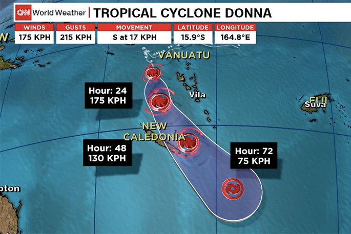 SunLive - Cyclone Donna now tracking south - The Bay's News First