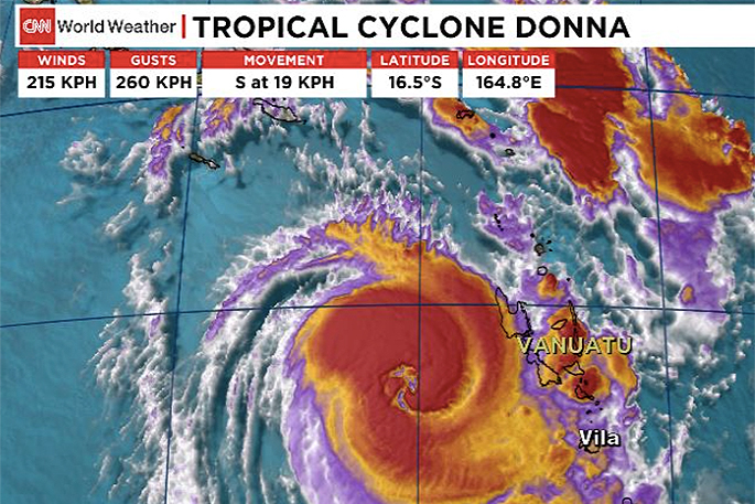SunLive - Cyclone Donna spikes at Cat 5 - The Bay's News First