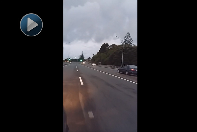SunLive - Driver takes wrong lane on busy road - The Bay's News First