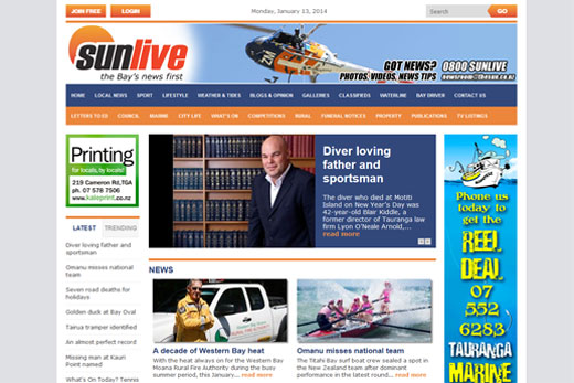SunLive - SunLive launches new look - The Bay's News First